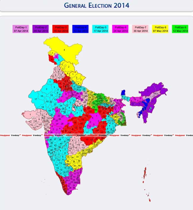 Nagpur to Vote on April 10, 2014 Lok Sabha elections in 9 phases from ...