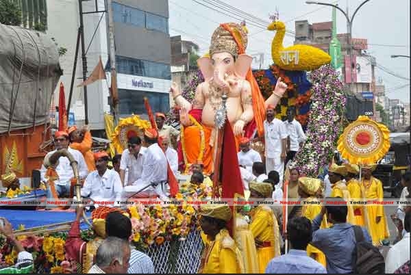 Nagpur Cha Raja begins home journey for 10-day festivity Nagpur Today ...