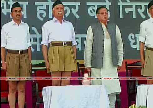 Live Report : Cluster of Power at RSS Dussehra Shastra Pujan - Nagpur ...