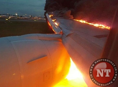 Singapore Airlines jet bursts into flames on emergency landing