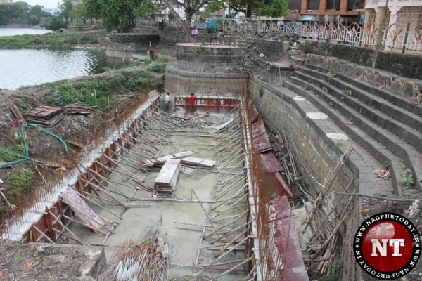 Immersion tank at Gandhi Sagar leaks even before Ganesh festival Nagpur ...
