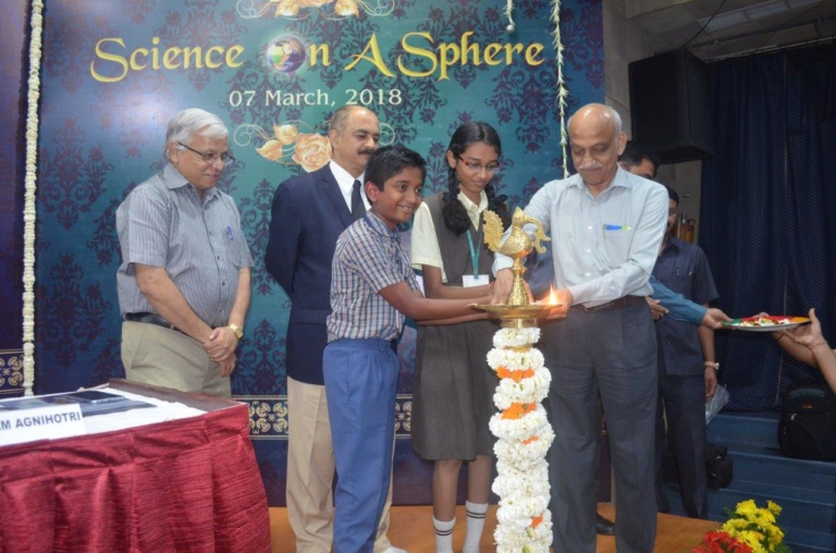 A S Kiran Kumar inagurates 'Science on Sphere' at Raman Science Centre ...