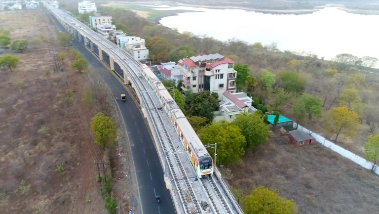 Drone cameras capture breathtaking views of Majhi Metro trial run ...