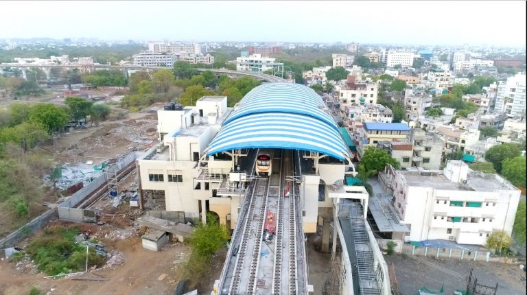 Drone cameras capture breathtaking views of Majhi Metro trial run ...