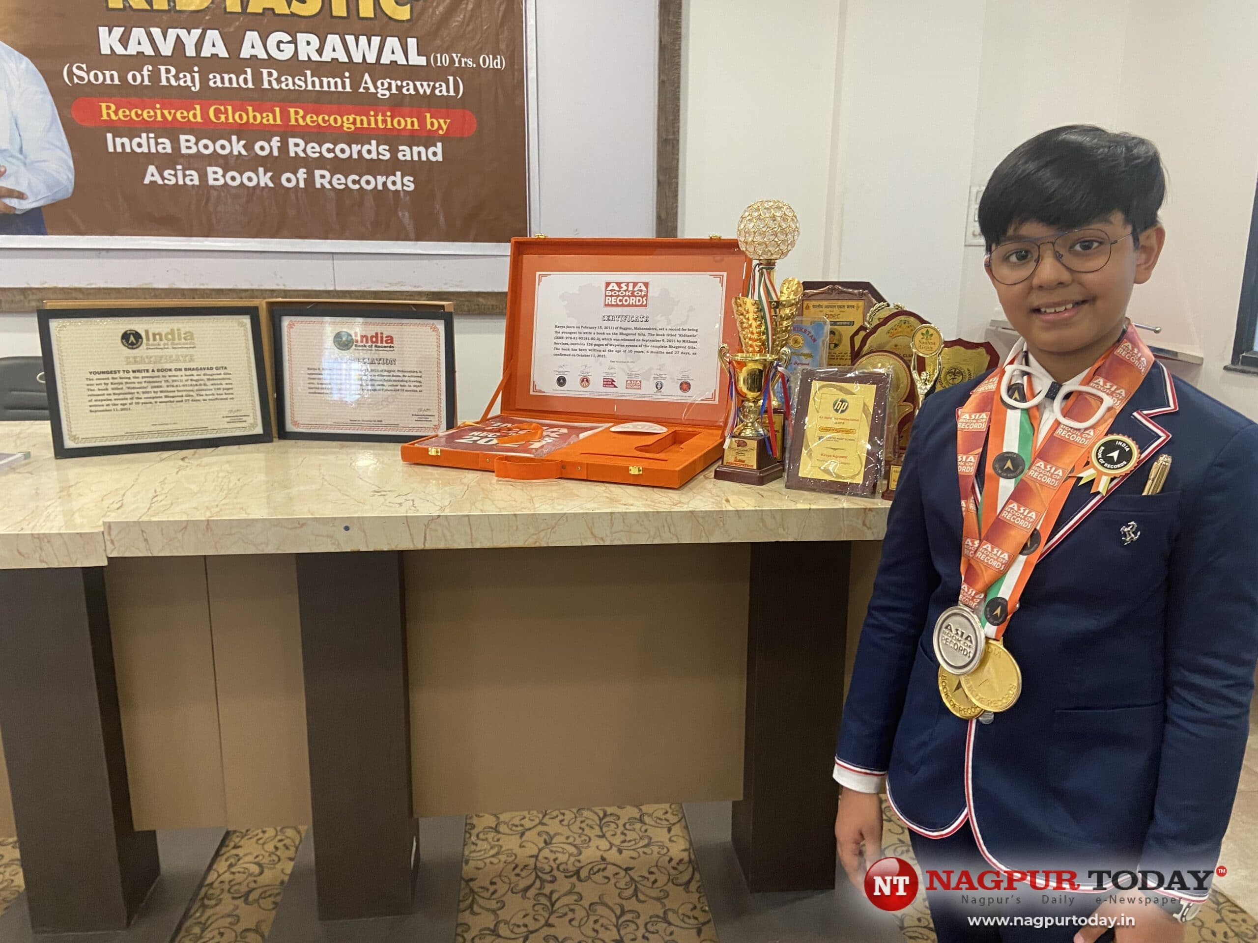 Nagpur lad Kavya Agrawal is youngest to write Bhagwad Gita