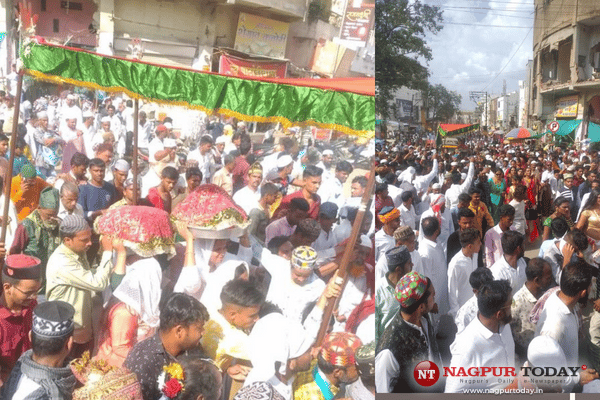 Video: Sea of devotees throng Shahi Sandal of Baba Tajuddin in Nagpur