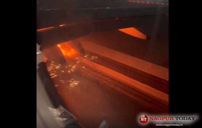 On Camera, IndiGo Plane's Engine Catches Fire During Take-Off In Delhi