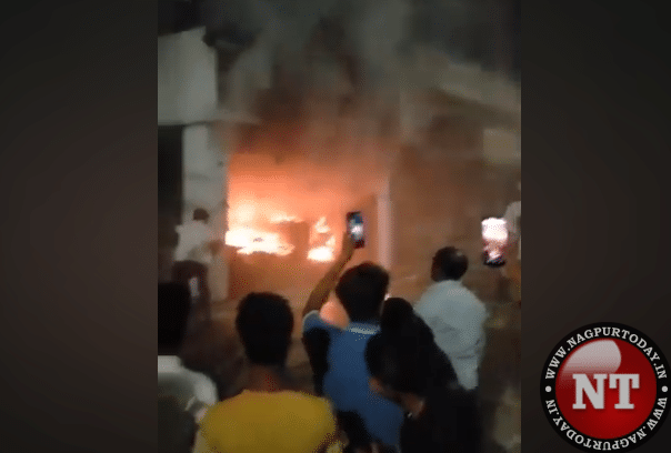 Video: Couple, two kids rescued as fire breaks out in building in Nandanvan