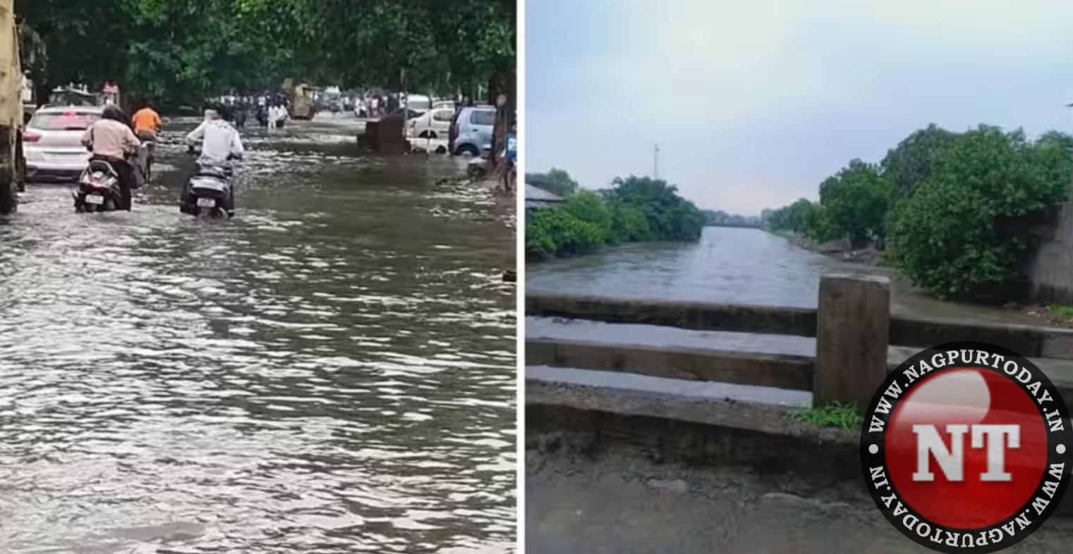 Nagpur's Nag River Overflows, Homes and City Submerged in Water