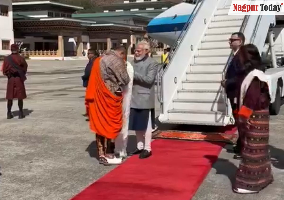 Modi arrives in Bhutan on a two-day state visit