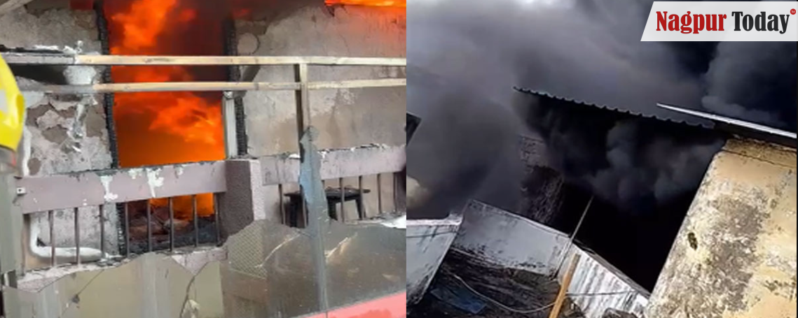 Nagpur: Fire in Itwari Stationery Shop Spreads to Nearby Homes