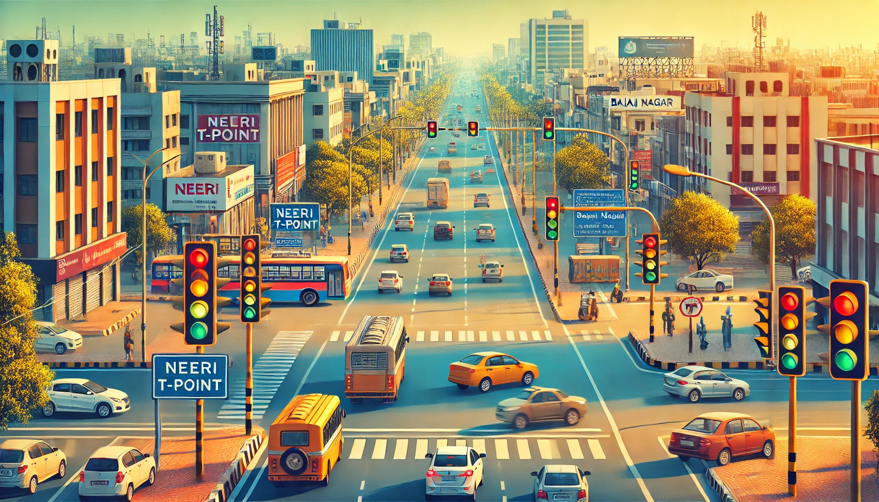 14 traffic signals go on blinker mode