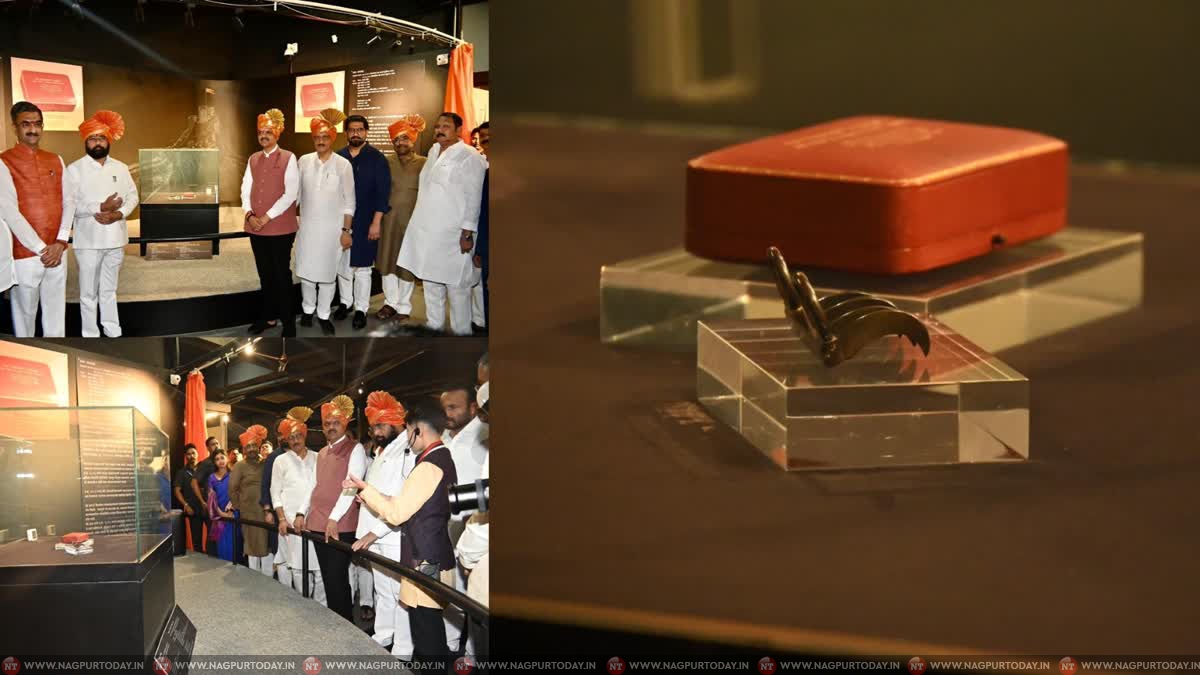 Shivaji Maharaj’s Legendary Tiger Claws Reach Nagpur After Historic Display in Satara