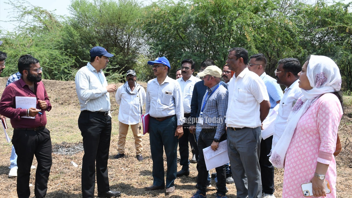 NMC Commissioner Inspects Proposed STP Site in Nagpur