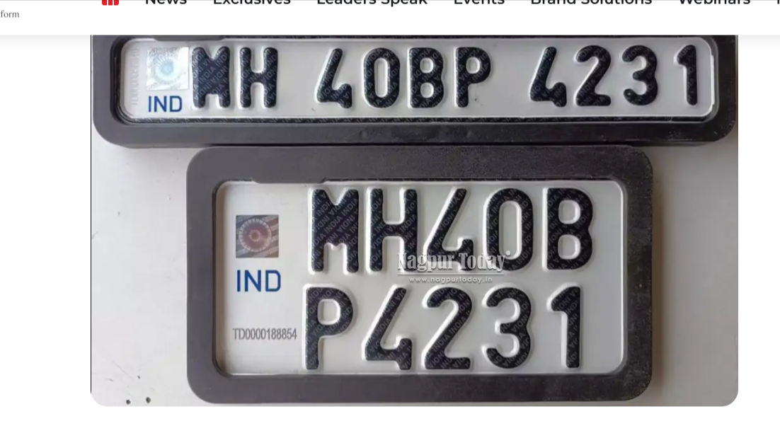 Nagpur PIL Seeks Cut in HSRP Plate Rates in Maharashtra
