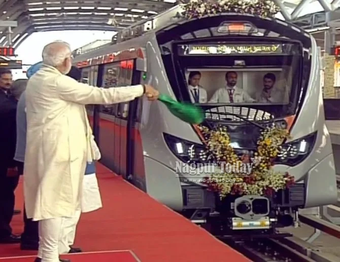 Modi inaugurates remaining phase 2 stretch of metro service in Gandhinagar