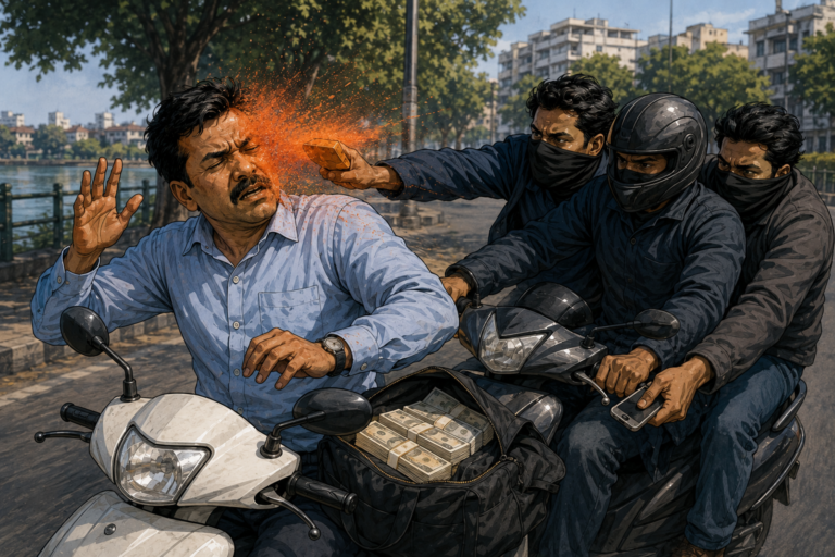 Chilli powder attack: Forex Manager robbed of Rs 7.16 lakh near ...