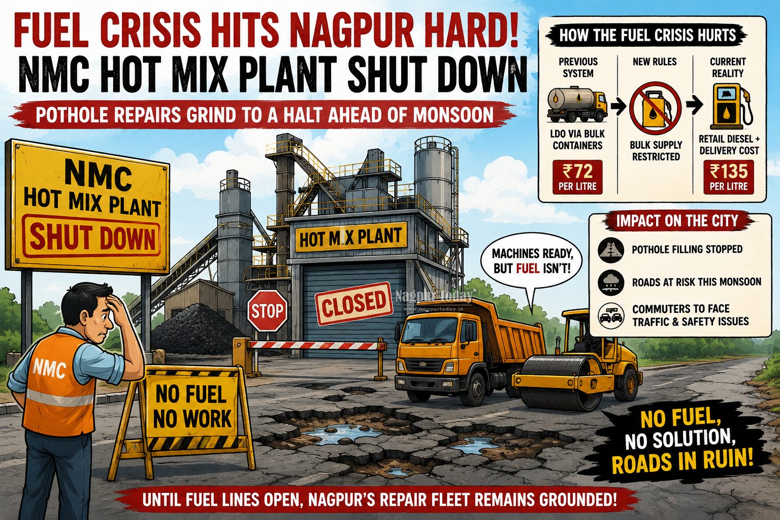 NMC Hot Mix Plant Shut Amid Fuel Crisis