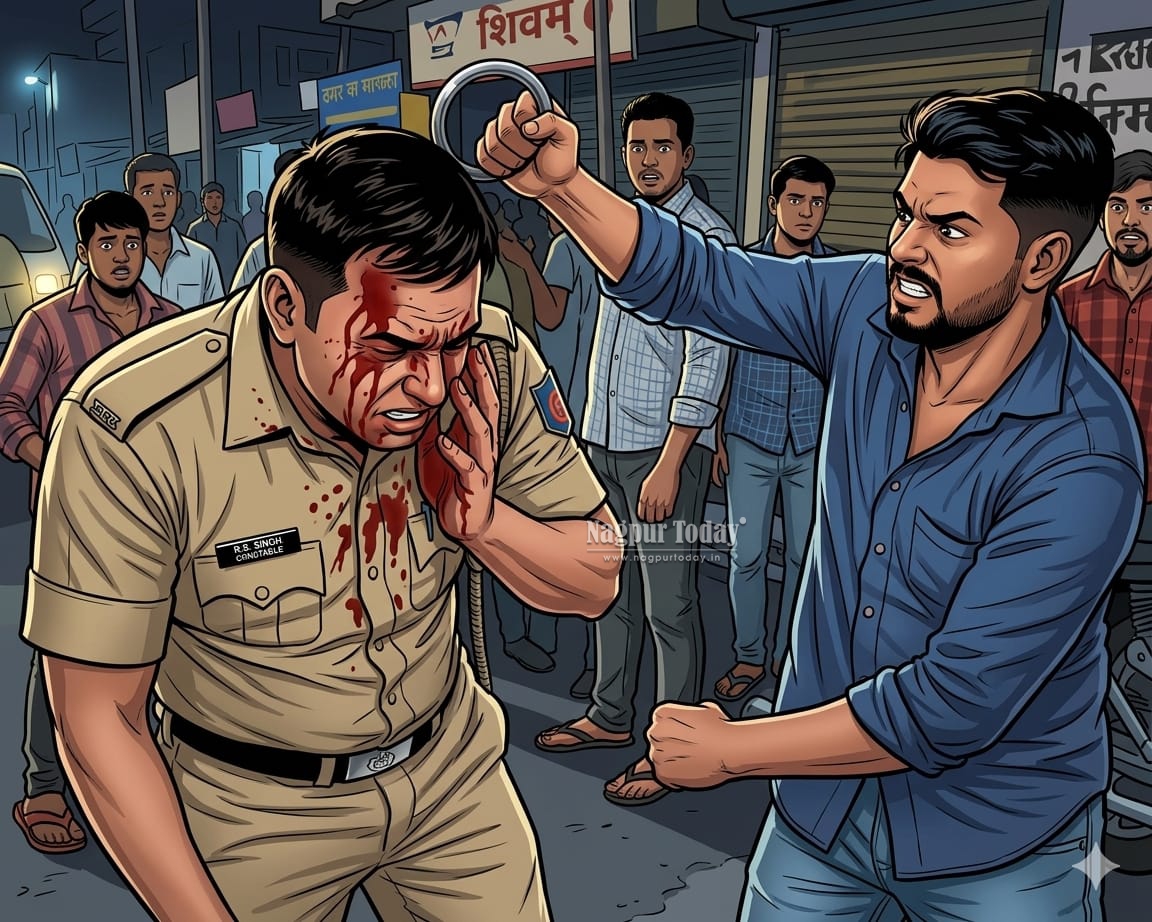 Beat Marshal attacked during midnight patrol in Nagpur; goon held
